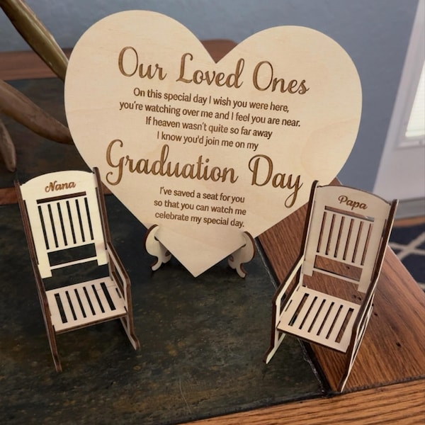 Graduation Day Memorial Set With Personalized Mini Chairs. Also ...