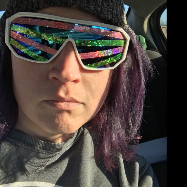 Rasslor Side Spikes Shield Sunglasses | Etsy