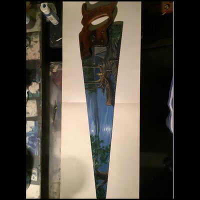 CUSTOM Hand Painted SAWS, Painted Saw Blades,cross Cuts, 2-man Saws ...