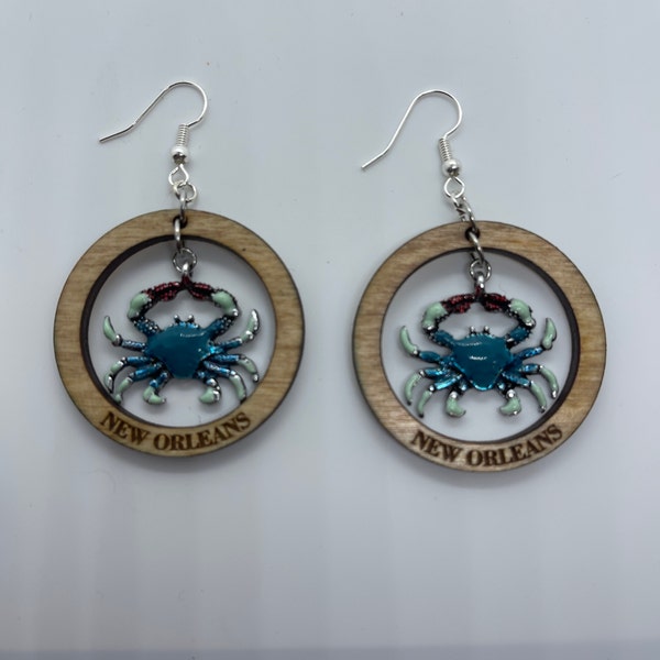 2 Blue Crab Charms Silver Blue Enamel Crab Pendants Crab Lover's ...