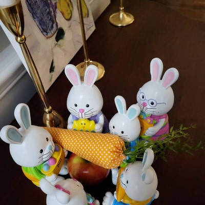 Personalized Easter Décor Bunny Family Resin Figurines 10 Styles ...