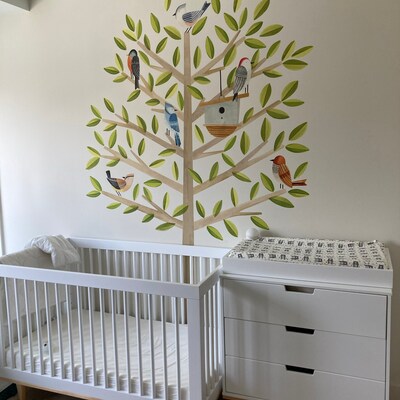 Feather Tree Kit Fabric Wall Decal Feather Mej Mej - Etsy