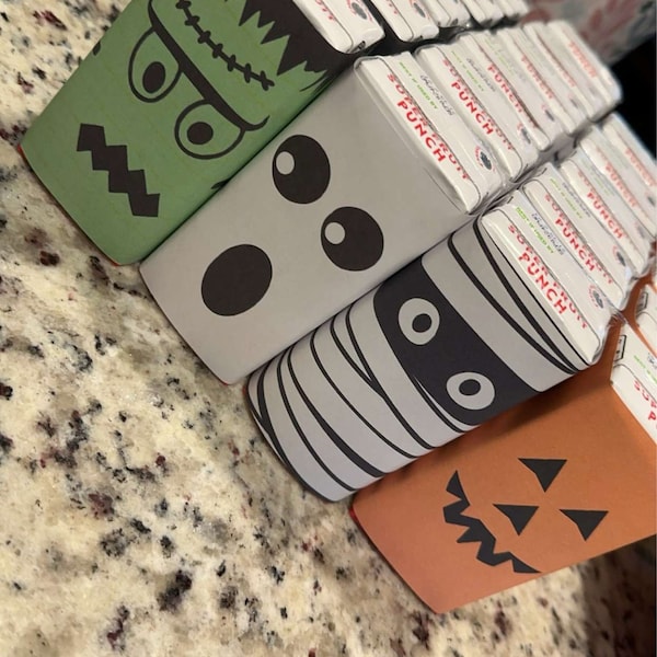 Halloween Juice Box Wrappers. Instant Digital Download. 4 Label Choices ...