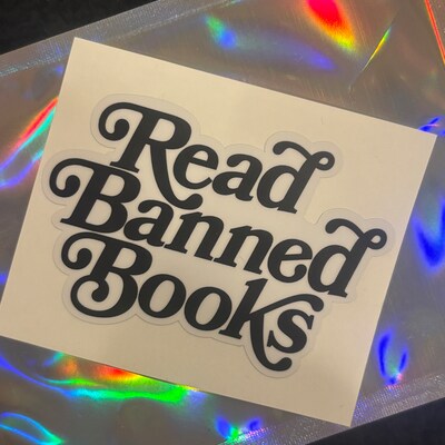 Read Banned Books Sticker / Banned Books Sticker / Reading Sticker ...