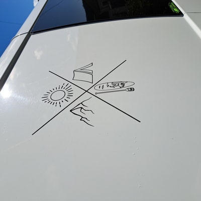 Adventure Van World Map Compass Sticker, World Map Sticker, Camper Van ...