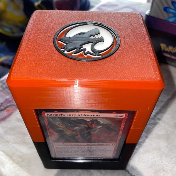 MTG EDH Commander Deck Box W/ Toploader Slot for Stanley Tool Box ...