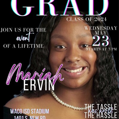 Class of 2024 Graduation Flyer 2024 Grad Flayer Grad Party Flyer DIY ...