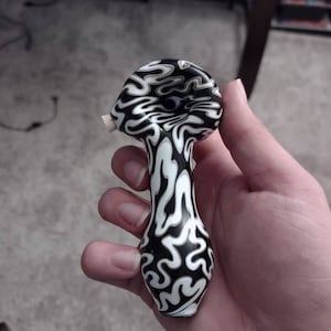 Glass Pipe Kitty Cat Spoon Pipe Spoon Pipe Sand Etched - Etsy