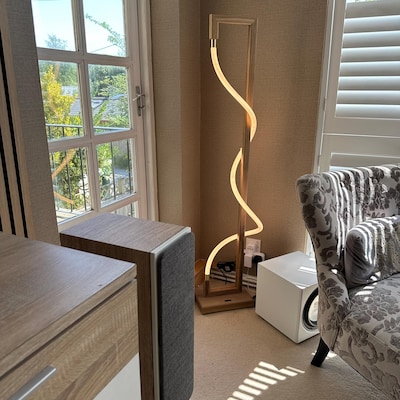 Led Light Arc Floor Lamp,arched Floor Lamp,modern Standing Lamp,wood ...