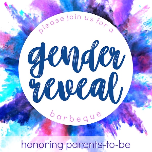 Gender Reveal | Color Bomb, Paint Splatter, Smoke, Powder, Confetti ...
