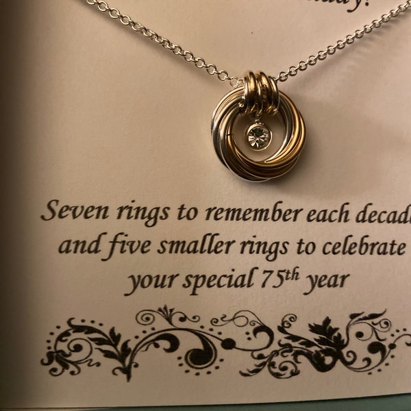 60th Birthday Gifts for Women, Six Rings Necklace, 60th Birthday ...