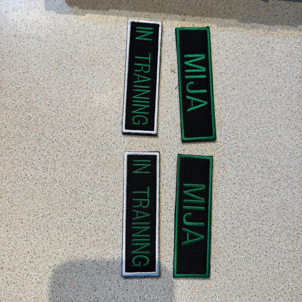 Rounded Edge Personalised Name Tape Badge Patch With Official Velcro ...