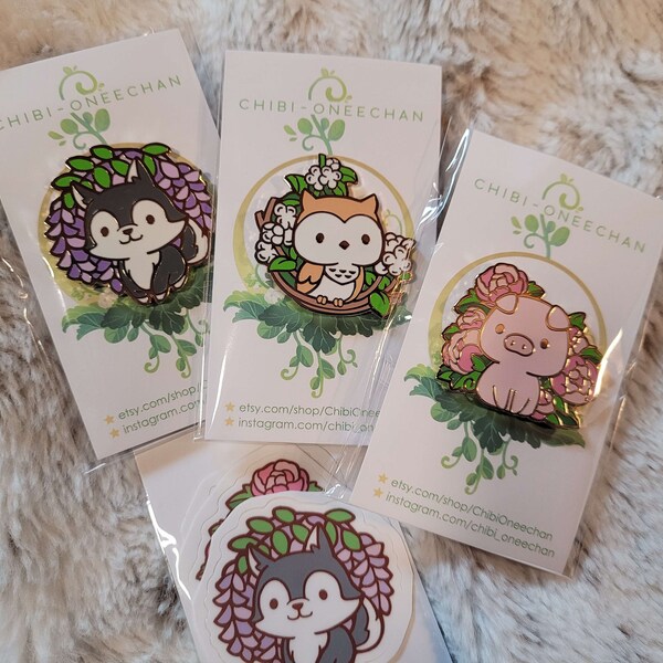 Animal Enamel Pins II - Etsy