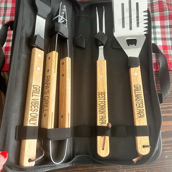 Personalized BBQ Set-grill Gift Set-groomsmen Gift-bbq Gift-grilling ...