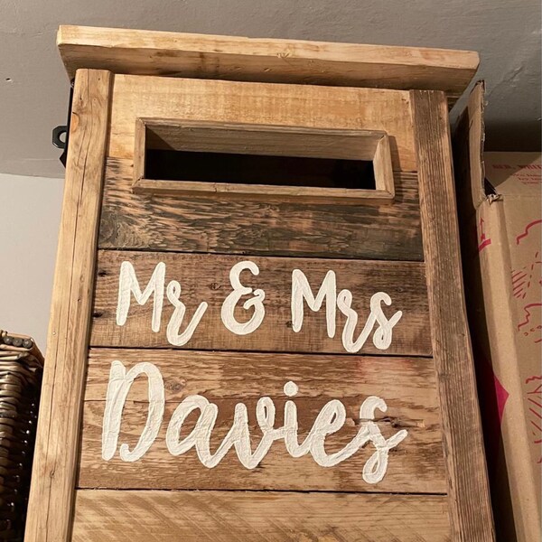 Handmade Rustic Letterbox for Weddings- CUSTOMISABLE | Wedding ...