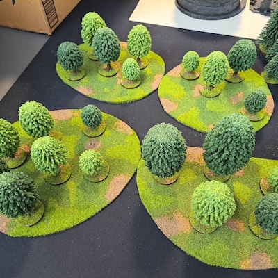 Wargame Terrain Forest Trees Set PAINTED Miniature Wargaming & RPG ...
