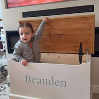 Handmade, Personalised Solid Wood Toy Box With Soft Closing Lid - Etsy UK