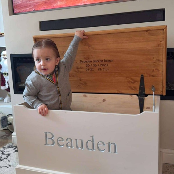 Handmade, Personalised Solid Wood Toy Box With Soft Closing Lid - Etsy UK