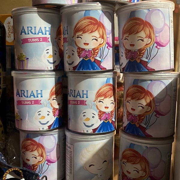 Ice Princess 1.3oz Pringles Label, Snow Princess Small Pringles Wrapper ...