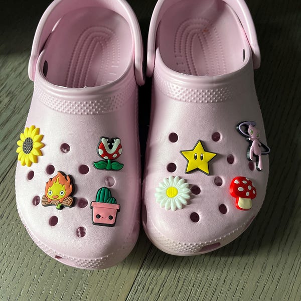 Purple Clog Charms Shoe Charm Clip Accessory Shoe Charm Flower ...