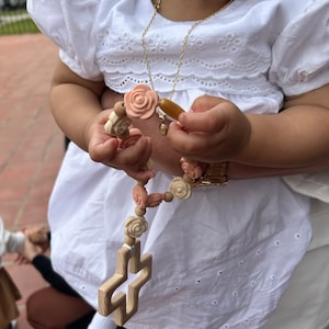 Silicone Rosary, Baby and Childs First Rosary, Baptism Gift, Sensory ...