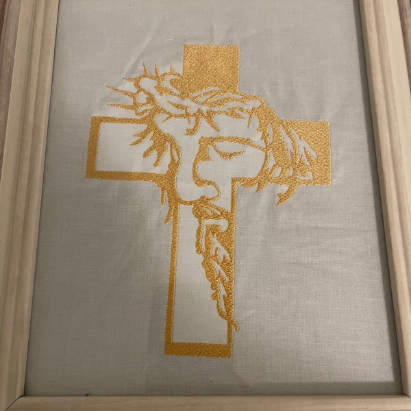 Jesus Cross Machine Embroidery Design, Nine Sizes Included, Instant ...