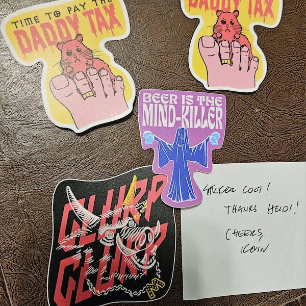 Dungeon Crawler Carl Merch, Daddy Tax Sticker, Free US Shipping - Etsy