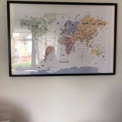 Pastels Educational World Map Printable Kids World Map Nursery World ...