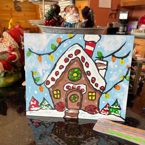 Ladies Night Out Sip and Paint Party Kit Canvas, Pre Drawn Template for ...