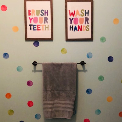 Wash Your Hands Print, Childrens Bathroom Prints, Nursery Prints, Girls ...