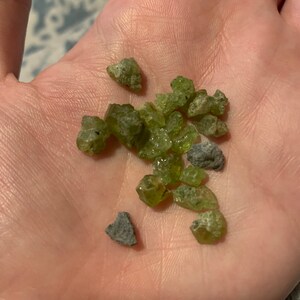 Arizona Peridot Crystal Rough Gem Mix Parcel Lot Over 25 | Etsy