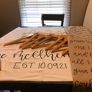 Custom Hand Written Table Runner, Personalized Runner, Wedding Ideas ...