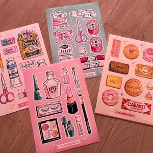Cosmetics A6 Vinyl Sticker Sheet - Etsy
