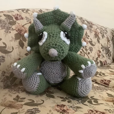 Sarah the Triceratops Crochet Pattern, Triceratops Crochet Pattern ...