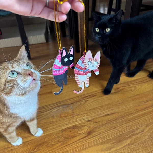 Personalized Cat Ornament, Funny Custom Cats Ornament, Christmas Gifts ...