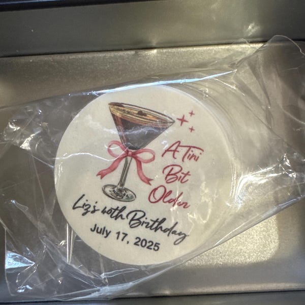 Custom Drink Topper/custom Edible Drink Toppers With Text/personalized ...