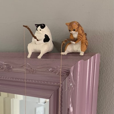 Miniature Fishing Cat Figurines Approx. 3-4cm Tall - Etsy