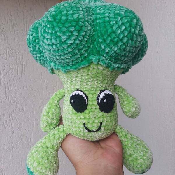 CROCHET BROCCOLI PATTERN, Amigurumi Crochet Cute Vegetables With Eyes ...
