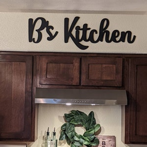 Custom Kitchen Sign. Personalized Kitchen Sign. Wood Word Cutouts ...