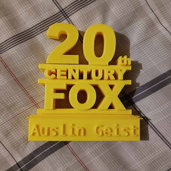 LEF Logo 20th Century Fox Style Logo | 3d Printed PLA Plastic - Warner Bro Kids Gift - Etsy