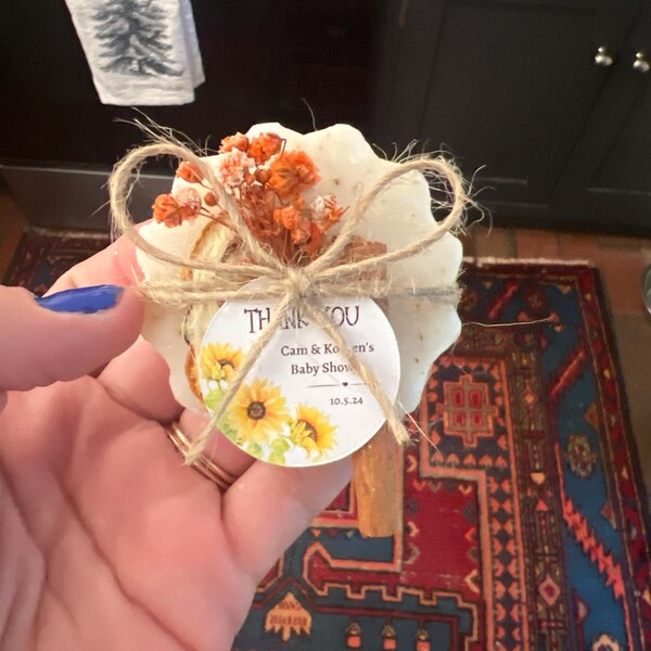 Baby Shower Favors for Guests, Orange & Cinnamon Mini Soaps, Bridal ...