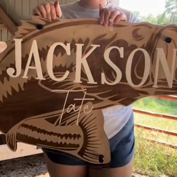 Custom Genuine Cowhide Name Sign - Etsy