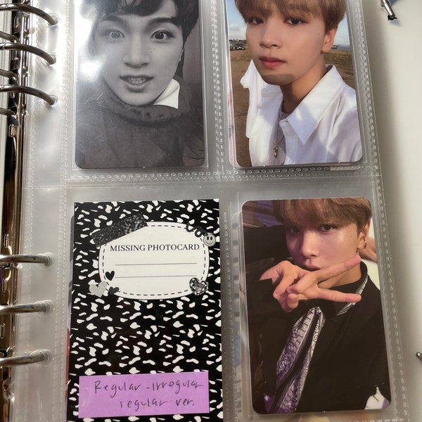Kpop Photocard Binder Filler : Kawaii Character Black Pack! [digital ...