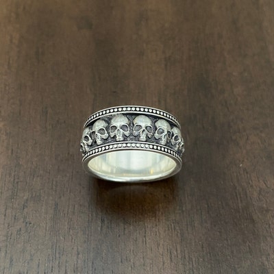 BIKE RIDER Ring in Silver, Gold or 2-toned, Bicycle Ring, Bike, Cyclist ...