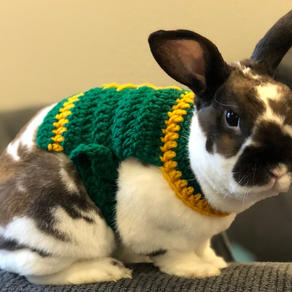 Rabbit Football Sweater, Rabbit Clothes, Rabbit Sweater, Rabbit Costume ...