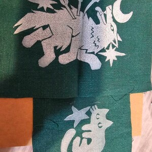 Mothman Linocut Print Sew Patch, Linen, Block Print, Cryptid, Halloween ...