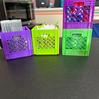 Stackable Mini Milk Crates/desktop Organization / Organizer - Etsy