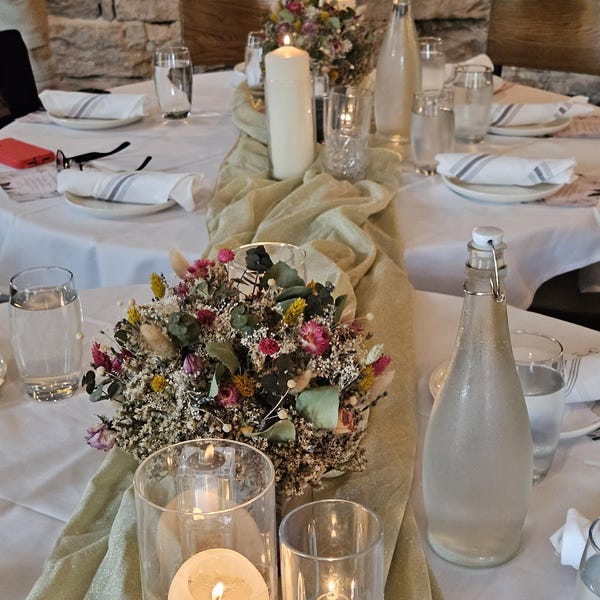 Boho Dried Flowers Centerpiece L Table Centerpiece L Wedding ...