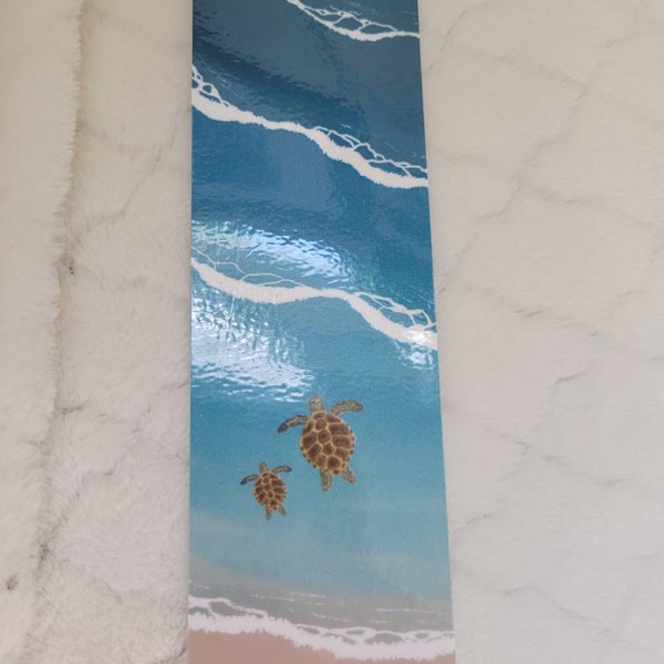 Bookmark #B1, Beach Themed Hand Painted Bookmark, Seaturtle Bookmark ...