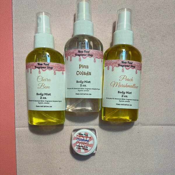 Peach Marshmallow Body Mist, Body Splash, Body Spray, Fragrance Mist ...